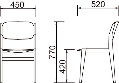 チェア S-0507NA-NT｜天童木工